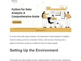 Python For Data Analysis A Comprehensive Guide Pdf