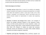 Python For Data Engineering Why Do Data Engineers Use Python Pdf