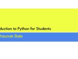 Python Programming Introduction For Students Pptx