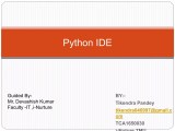 Python Integrated Development Environment Pptx