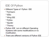 Python Integrated Development Environment Pptx