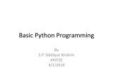 Python Programming Introduction Pptx
