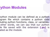 Python Libraries And Modules Pptx