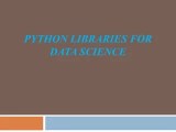 Python Libraries For Data Science Pptx
