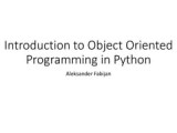 Python Oop Class 1 Pptx
