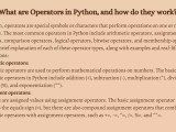 Python Operators Pdf