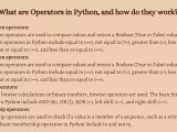 Python Operators Pdf