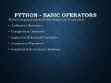 Python Operators Ppt