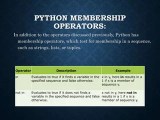 Python Operators Ppt