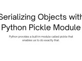 Python Pickle Module Pdf