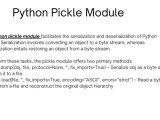 Python Pickle Module Pdf