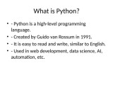 Python Programming Basic Presentation Pptx