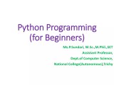 Python Programming For Beginners Pptx
