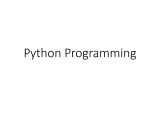 Python Programming 1 Pptx
