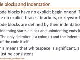 Python Programming Essentials M6 Code Blocks And Indentation Ppt