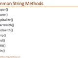 Python Programming Essentials M8 String Methods Ppt