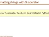 Python Programming Essentials M9 String Formatting Ppt