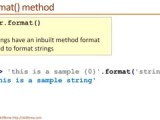Python Programming Essentials M9 String Formatting Ppt