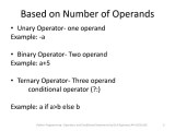 Operators And Control Statements In Python Pptx