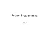 Python Programming Lab14 Pptx Programming Languages Computing