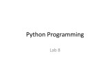 Python Programming Lab8 Ppt