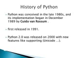 Python Programming Language Ppt