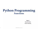 Python Programming Part Iv Functions Ppt