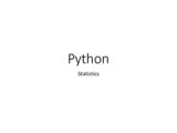 Python Statistics Pptx