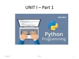 Python Unit1 Introduction Pptx