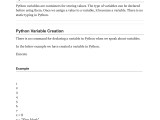 Python Variables Pdf
