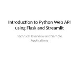 Python Web Api Flask Streamlit Pptx Sample Pptx