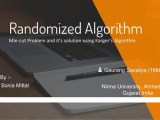 Randomized Algorithm Min Cut Problem And Its Solution Using Karger S