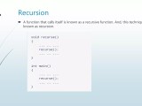 Recursion Recursive Function Pptx