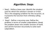 Recursive Algorithm Detailed Explanation Pptx