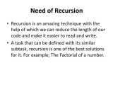 Recursive Algorithm Detailed Explanation Pptx
