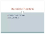 Recursive Function Pptx