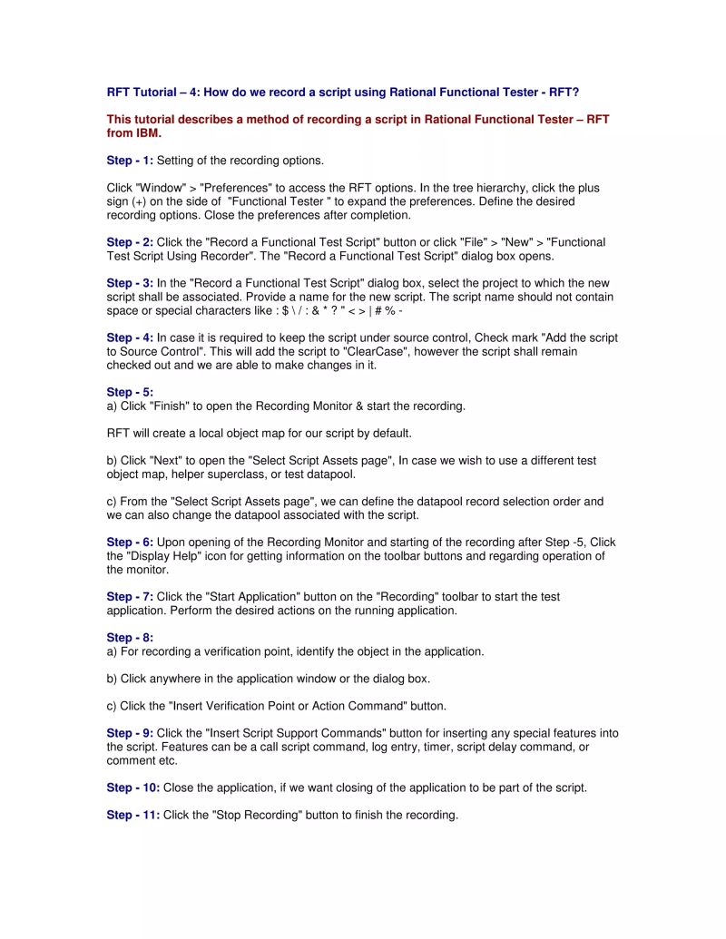 Rft Tutorial 5 How Do We Record Data Verification Point For Test - Retina Light Backgrounds for Desktop