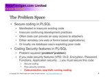 Secure Pl Sql Coding Ppt