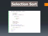 Shell Sort And Selection Sort Algorithm Pptx