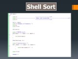 Shell Sort And Selection Sort Algorithm Pptx Programming Languages