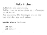 Simple Class And Object Examples In Java Pptx
