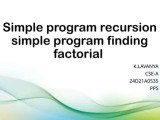 Simple Program Recursion Problem Solving Pptx