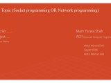 Socket Programming Or Network Programming Pptx