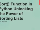 Sort Function In Python Pptx