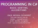 Basic Sorting Algorithms Csharp Ppt