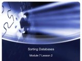 Sorting Databases Ppt