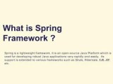 Spring Framework Tutorial Pptx