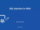 Sql Injection In Java Pptx