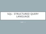 Sql Structured Query Language Pptx