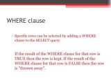 Sql Select Clause Ppt